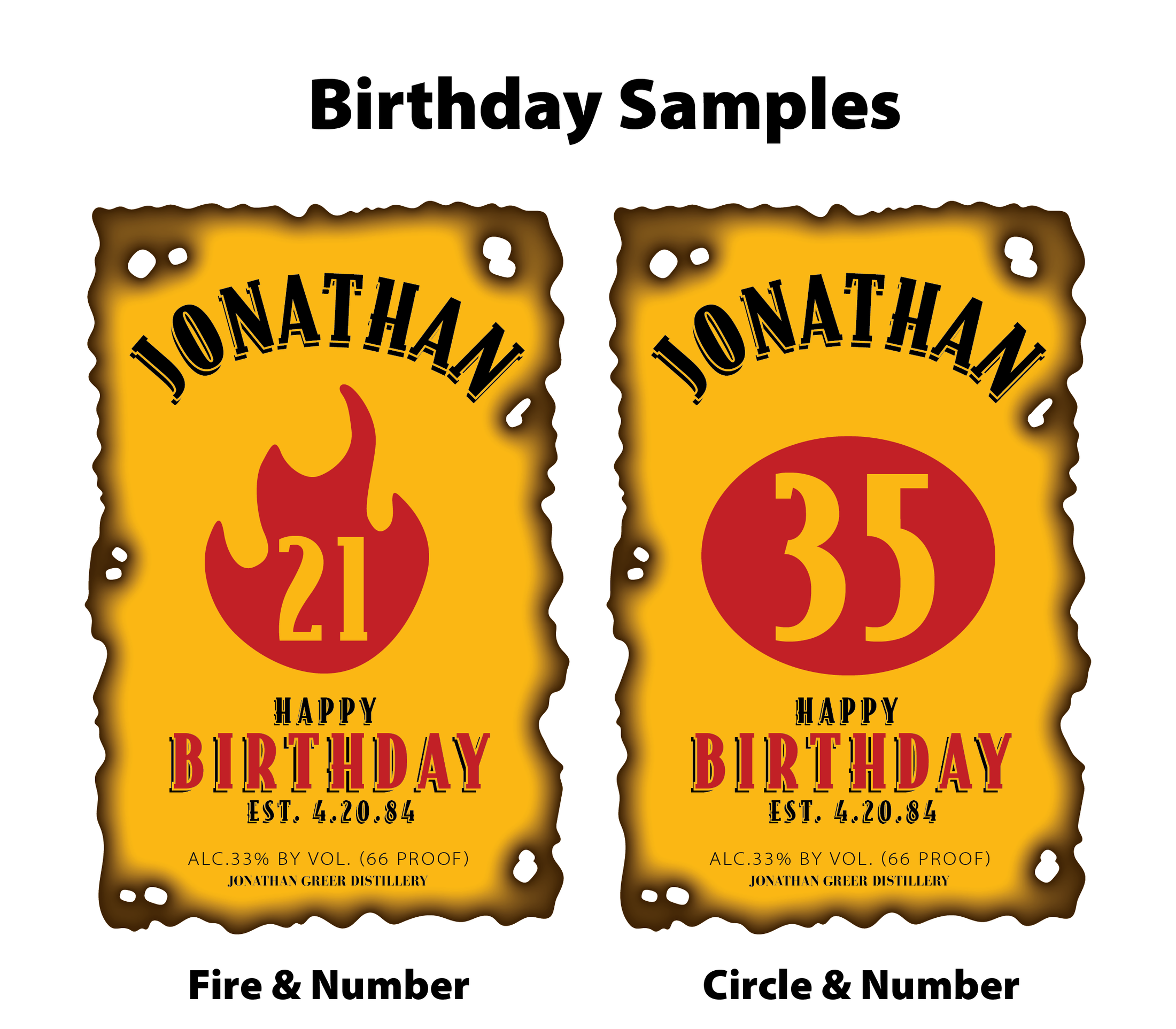 Personalized Label to fit Fireball Bottles – Creabels: Personalized Labels